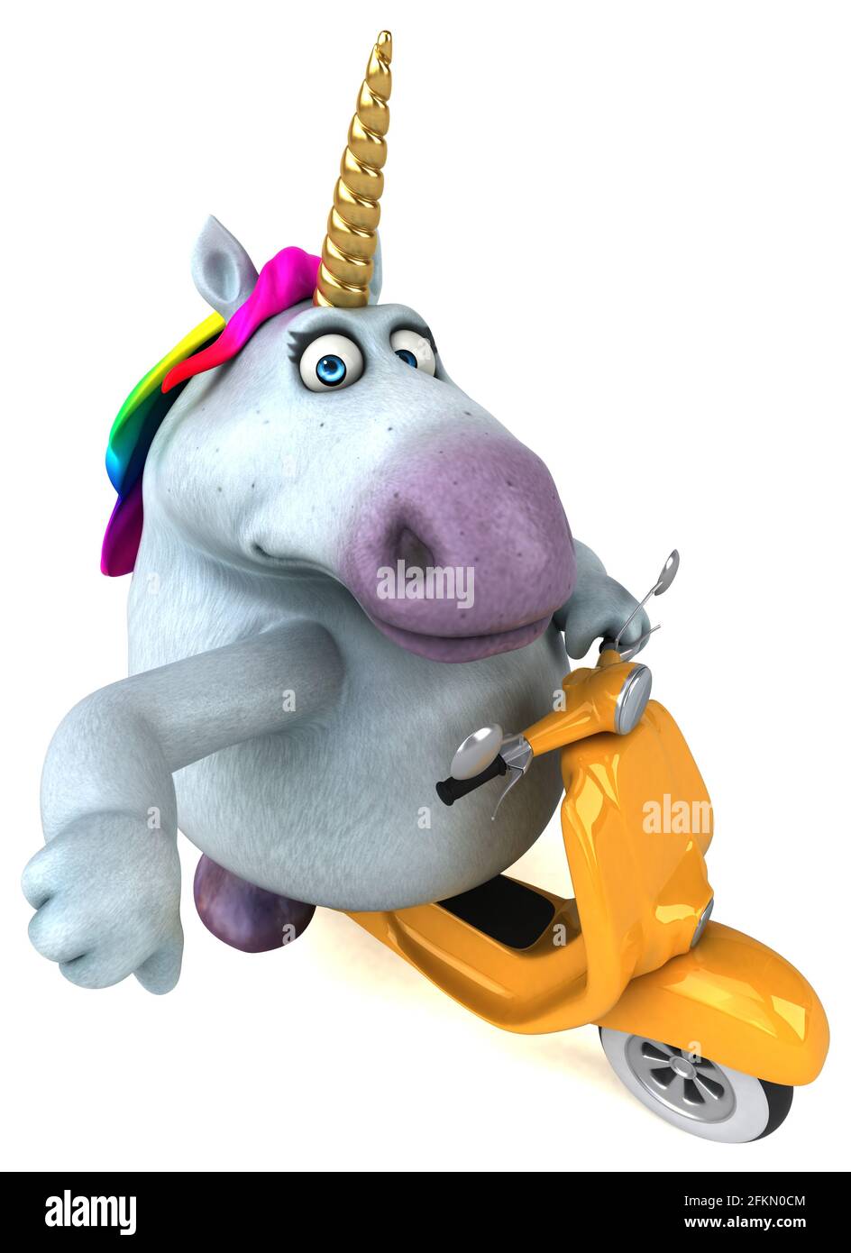 Fun unicorn - 3D Illustration Stock Photo - Alamy