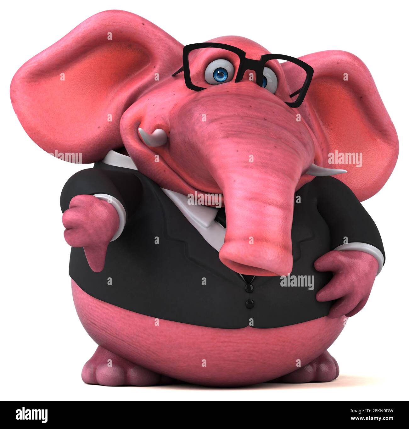Fun elephant - 3D Illustration Stock Photo - Alamy