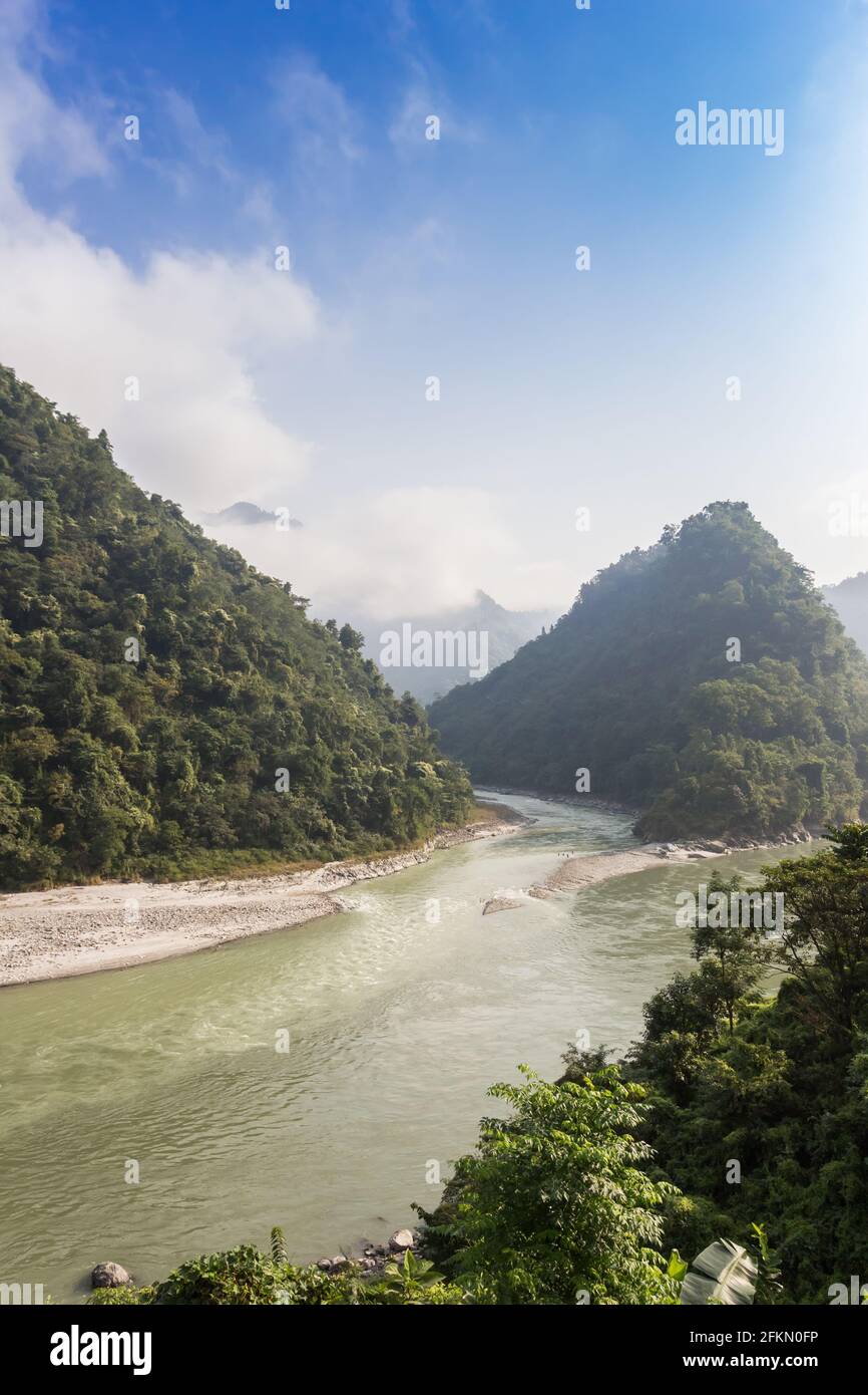 View over the Trishuli river near Pokhara, Nepal Stock Photo - Alamy