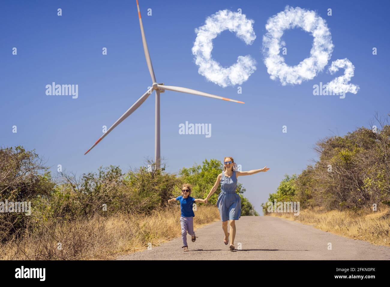 Reducing CO2 levels. Graph of the decline in carbon dioxide levels ...