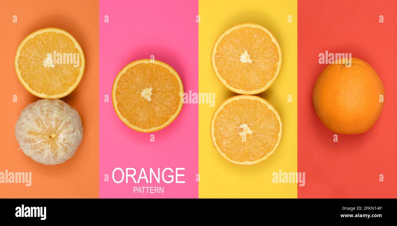 Creative layout made of orange. High resolution photo. Full depth of ...