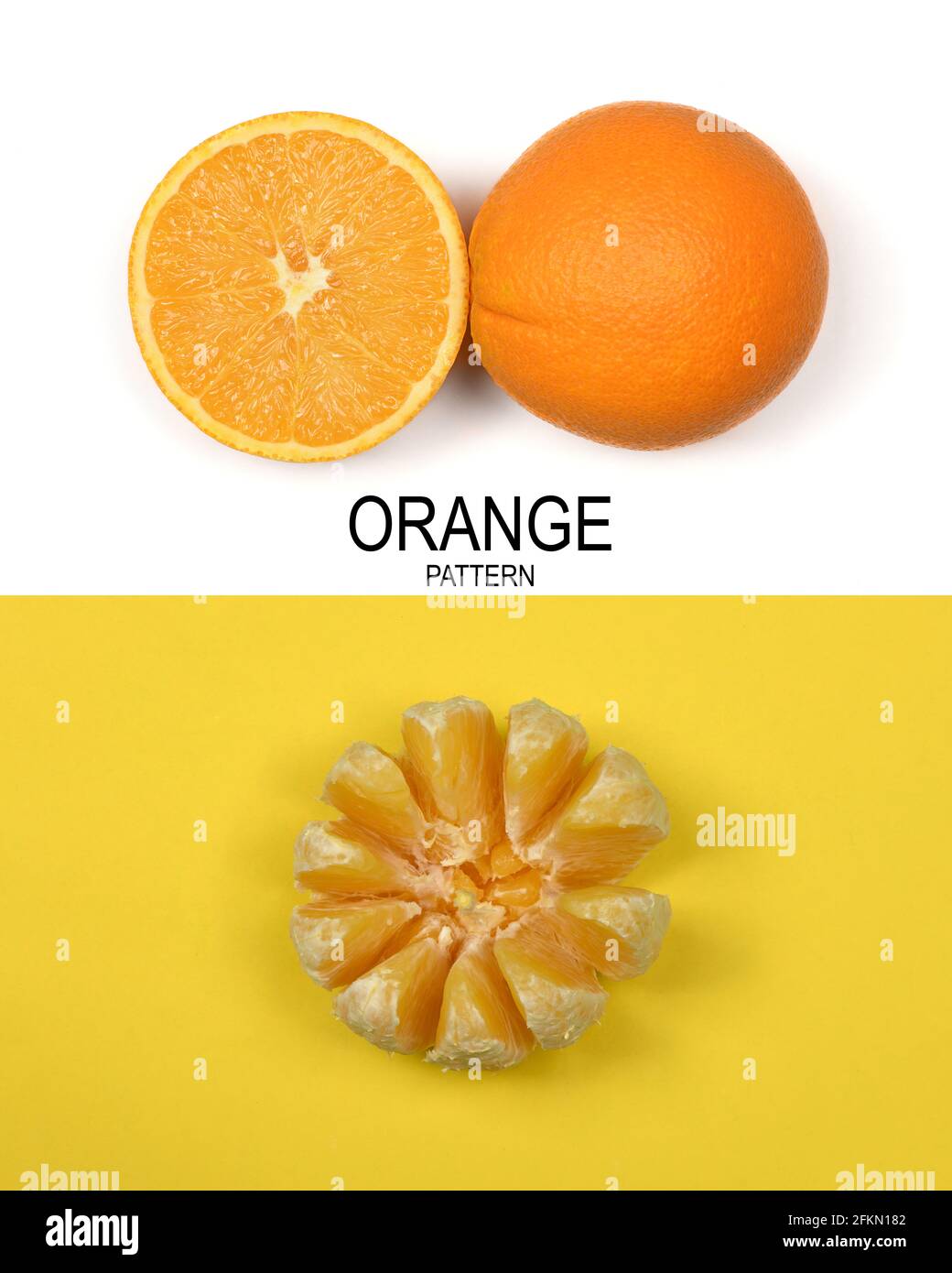 Creative layout made of orange. High resolution photo. Full depth of ...