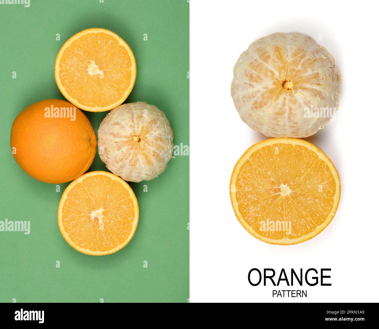 Creative layout made of orange. High resolution photo. Full depth of ...