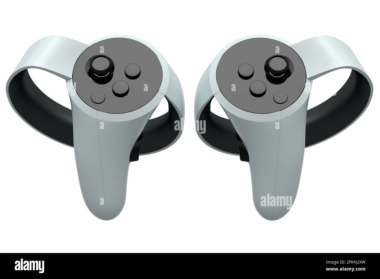 Virtual reality controllers for online and cloud gaming on white ...