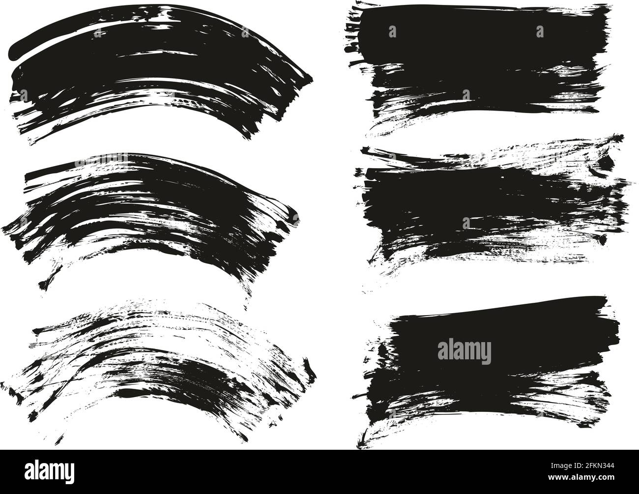 Flat Fan Brush Regular Curved & Long Background Mix High Detail ...