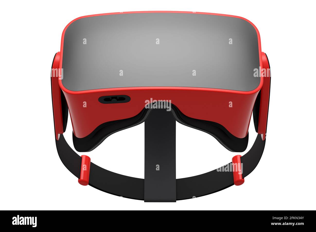 Virtual red reality glasses isolated on white background. 3d rendering ...