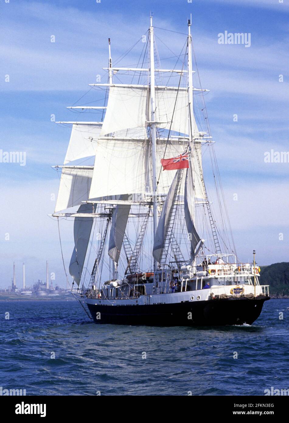The Lord Nelson enters Milford haven Stock Photo - Alamy