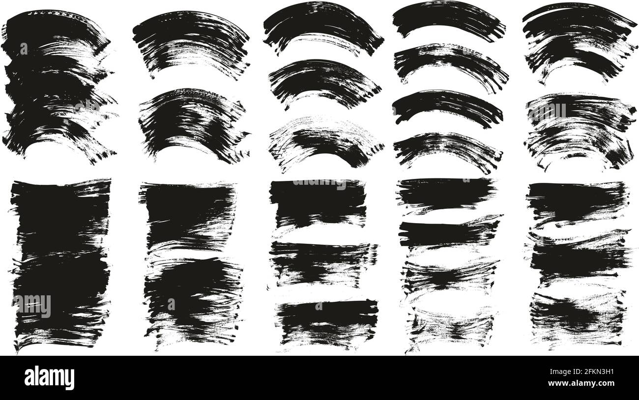 Flat Fan Brush Regular Curved & Long Background Mix High Detail ...