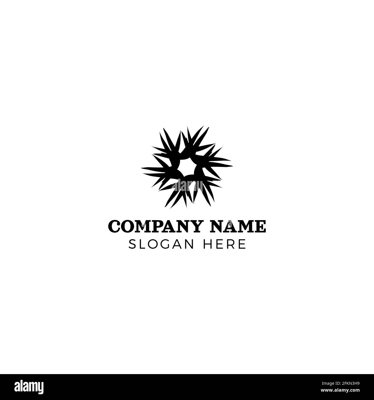 Blue green water corporate logo Black and White Stock Photos & Images ...