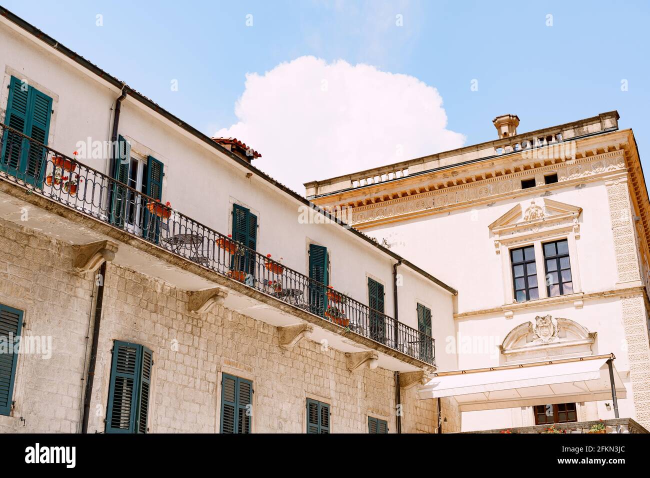 Architecture of a beautiful old town, closeup view Stock Photo - Alamy