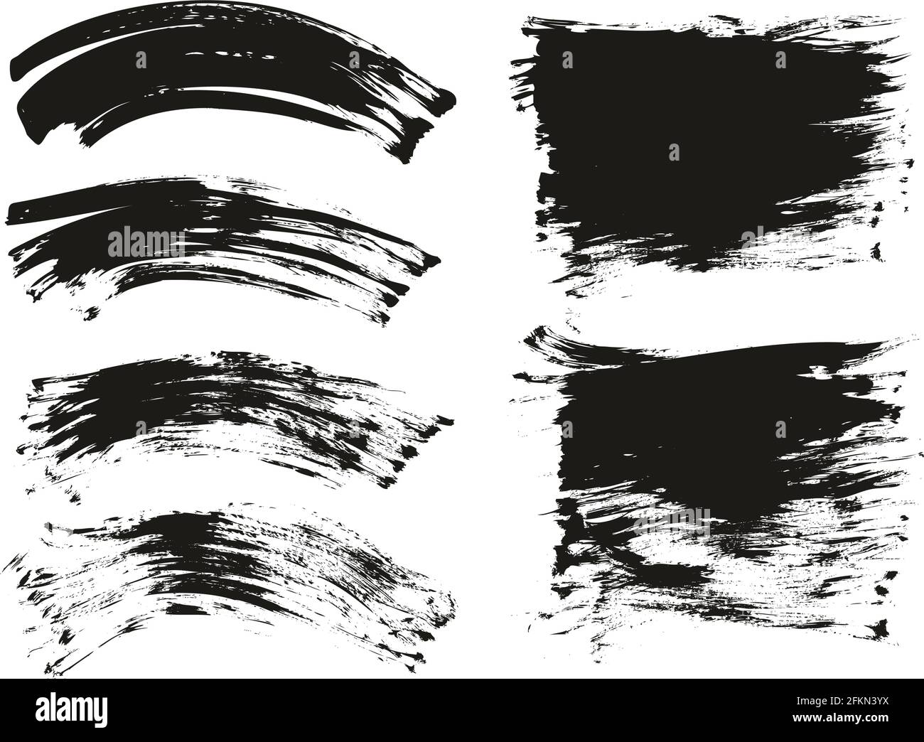 Flat Fan Brush Regular Curved & Long Background Mix High Detail ...