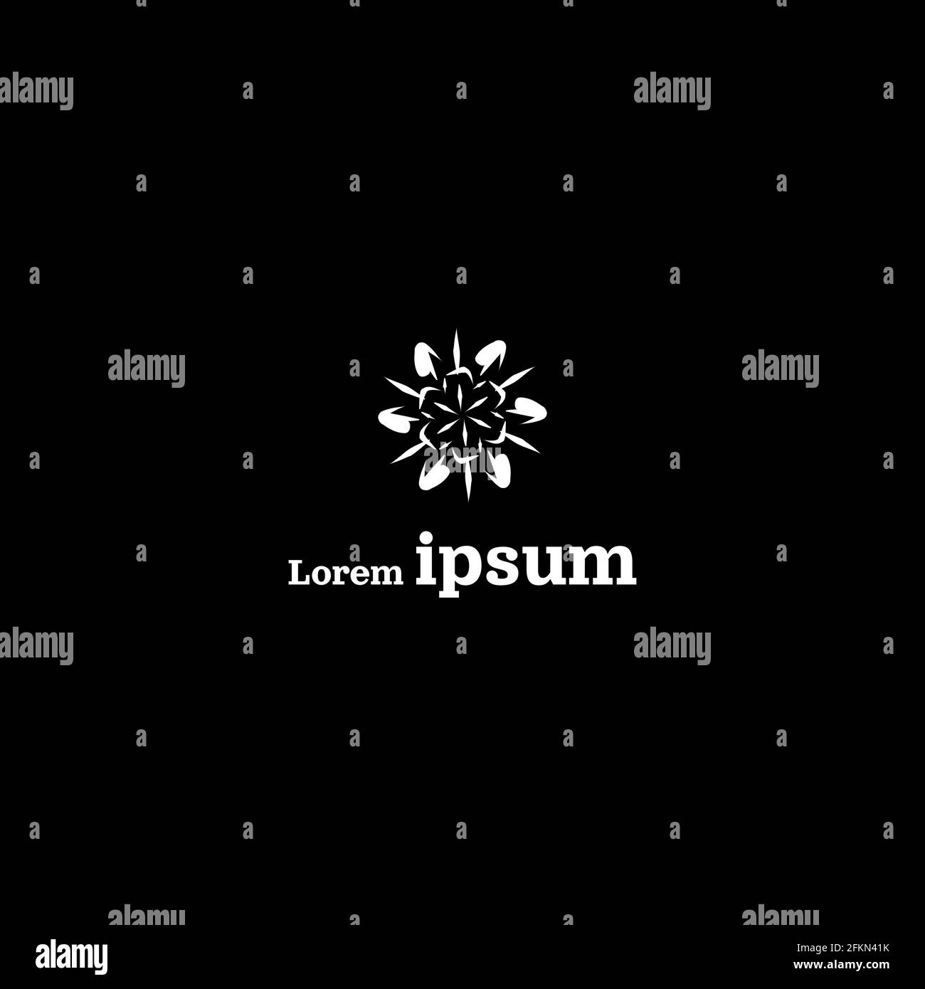 Simple Flower Abstract Creative Logo Design Stock Vector Image & Art ...