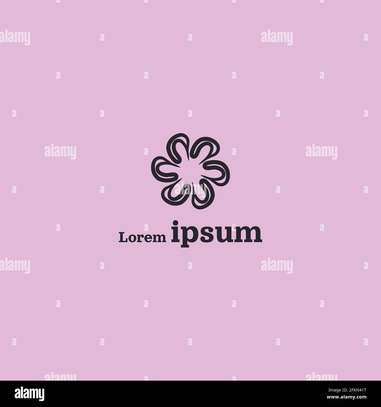 Elegant Simple Flower Company Logo Design Stock Vector Image & Art - Alamy