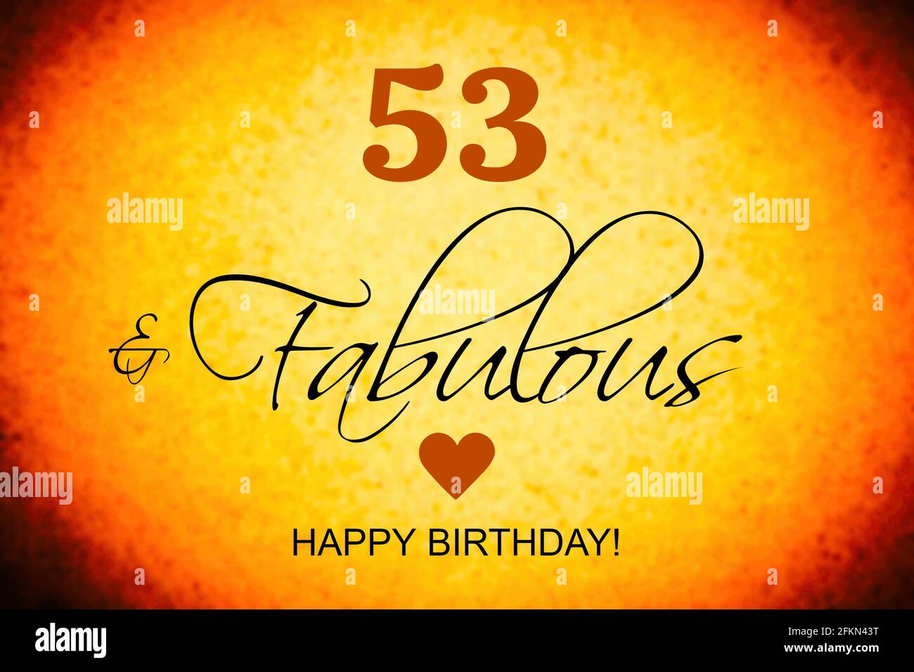 53rd birthday card wishes illustration Stock Photo - Alamy
