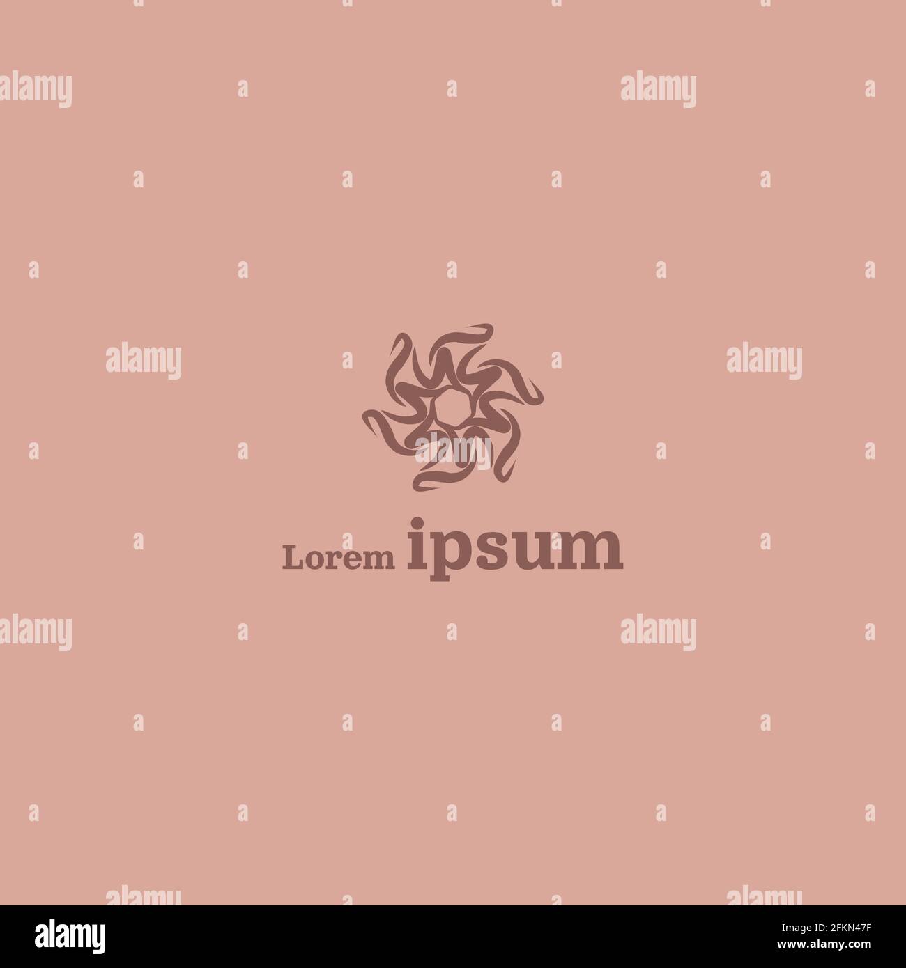 Brown Simple Creative Company Logo Design Vector Stock Vector Image ...