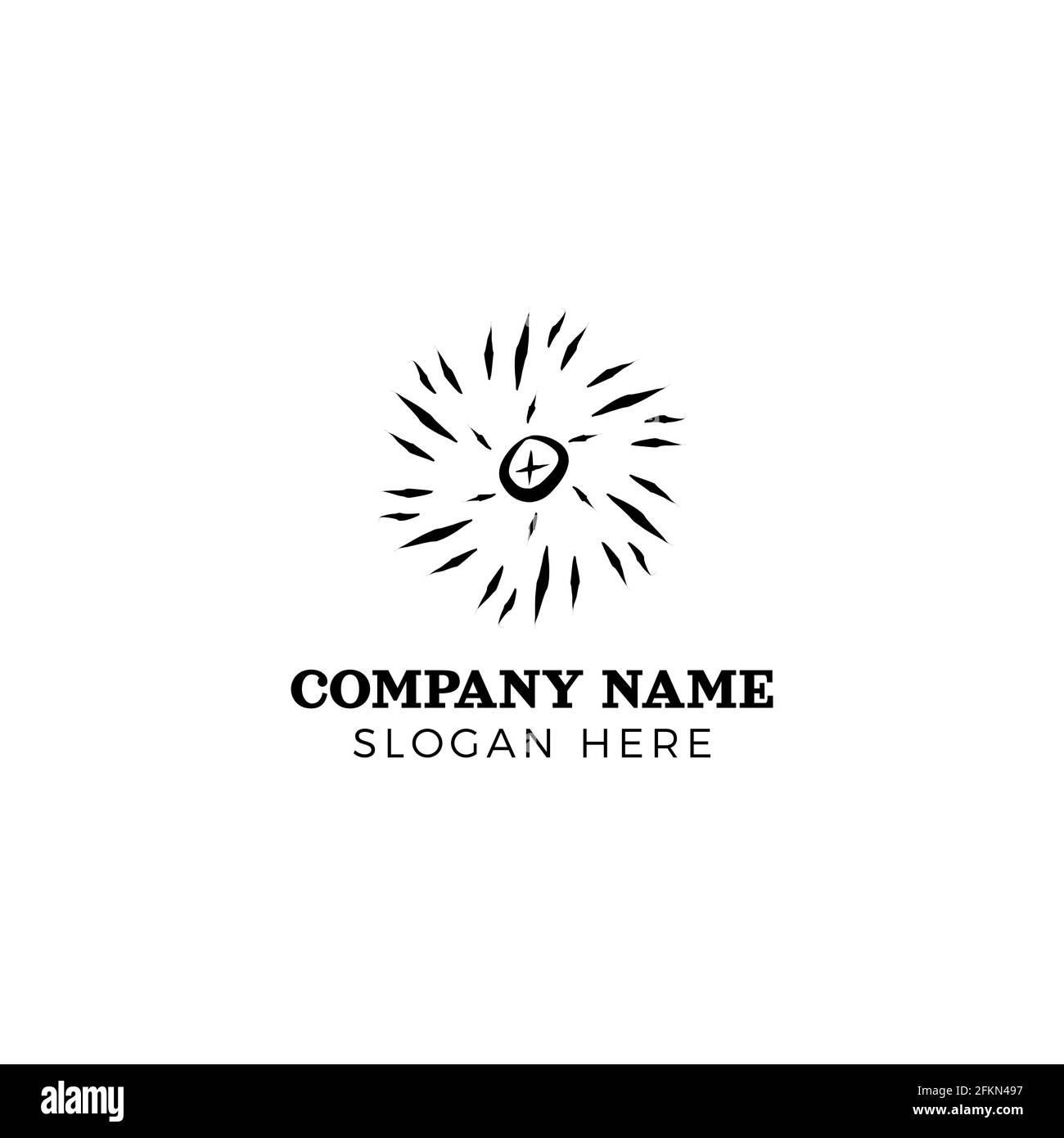 Simple Hand Drawn Company Vector Logo Design Stock Vector Image & Art ...