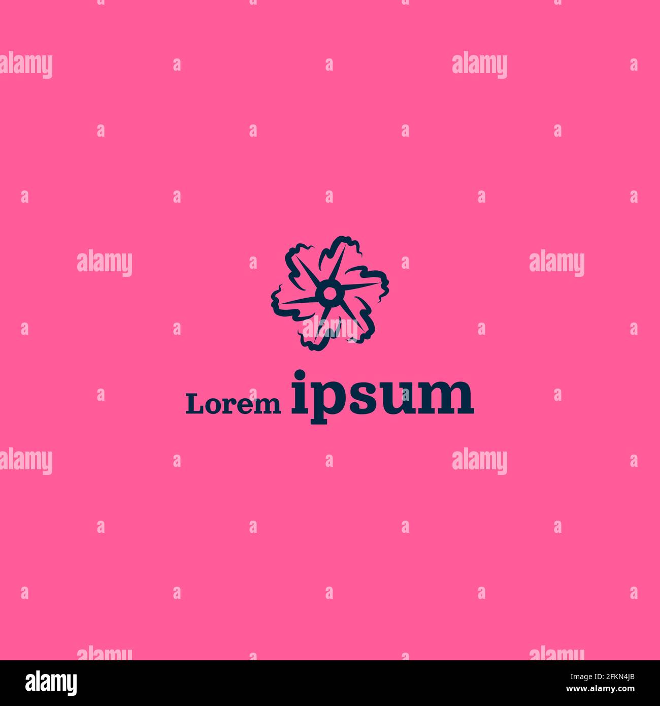 Pink Aesthetic Abstract Company Logo Design Stock Vector Image & Art ...