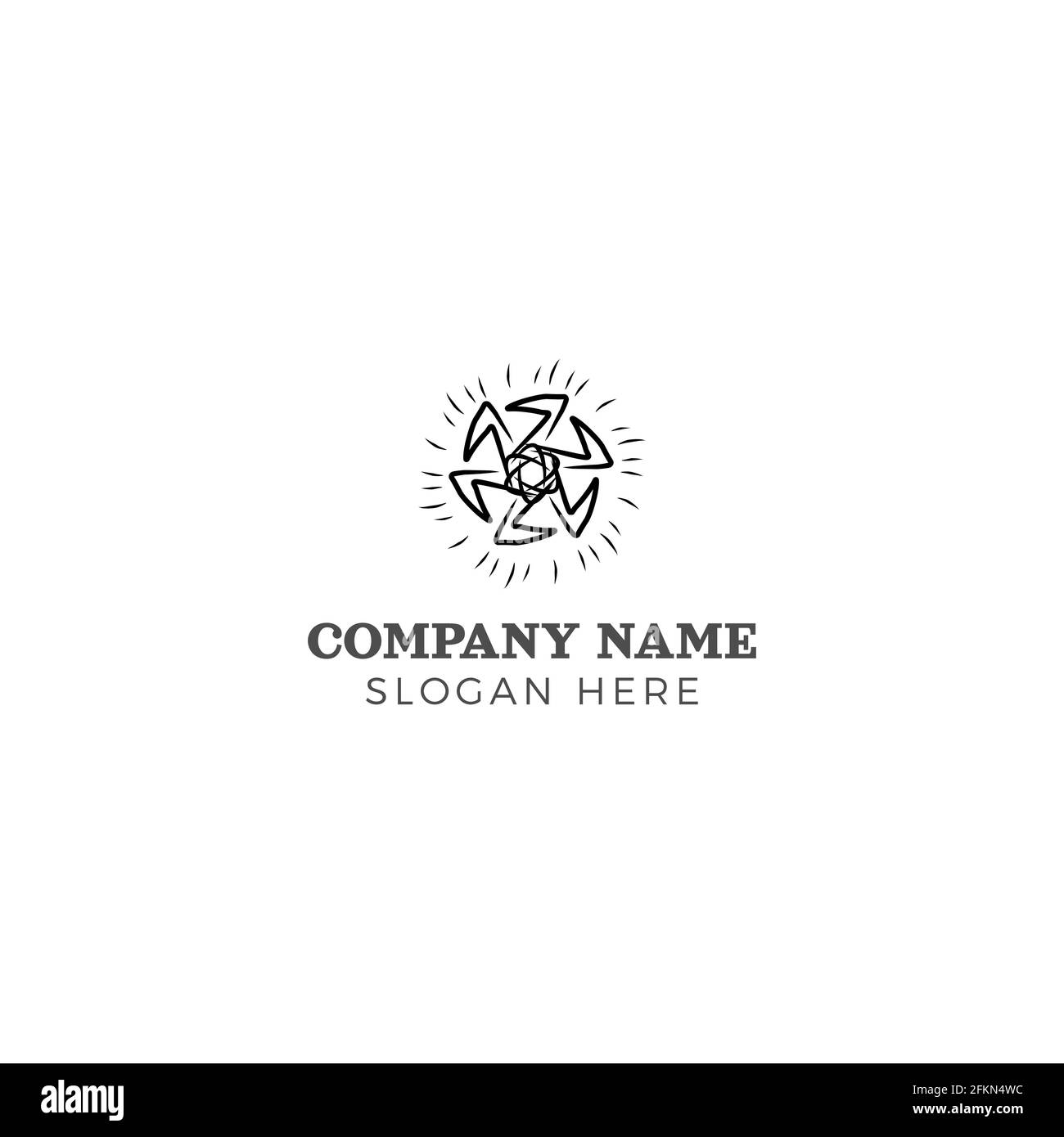 Science Hand Drawn Company Logo Vector Design Stock Vector Image & Art ...