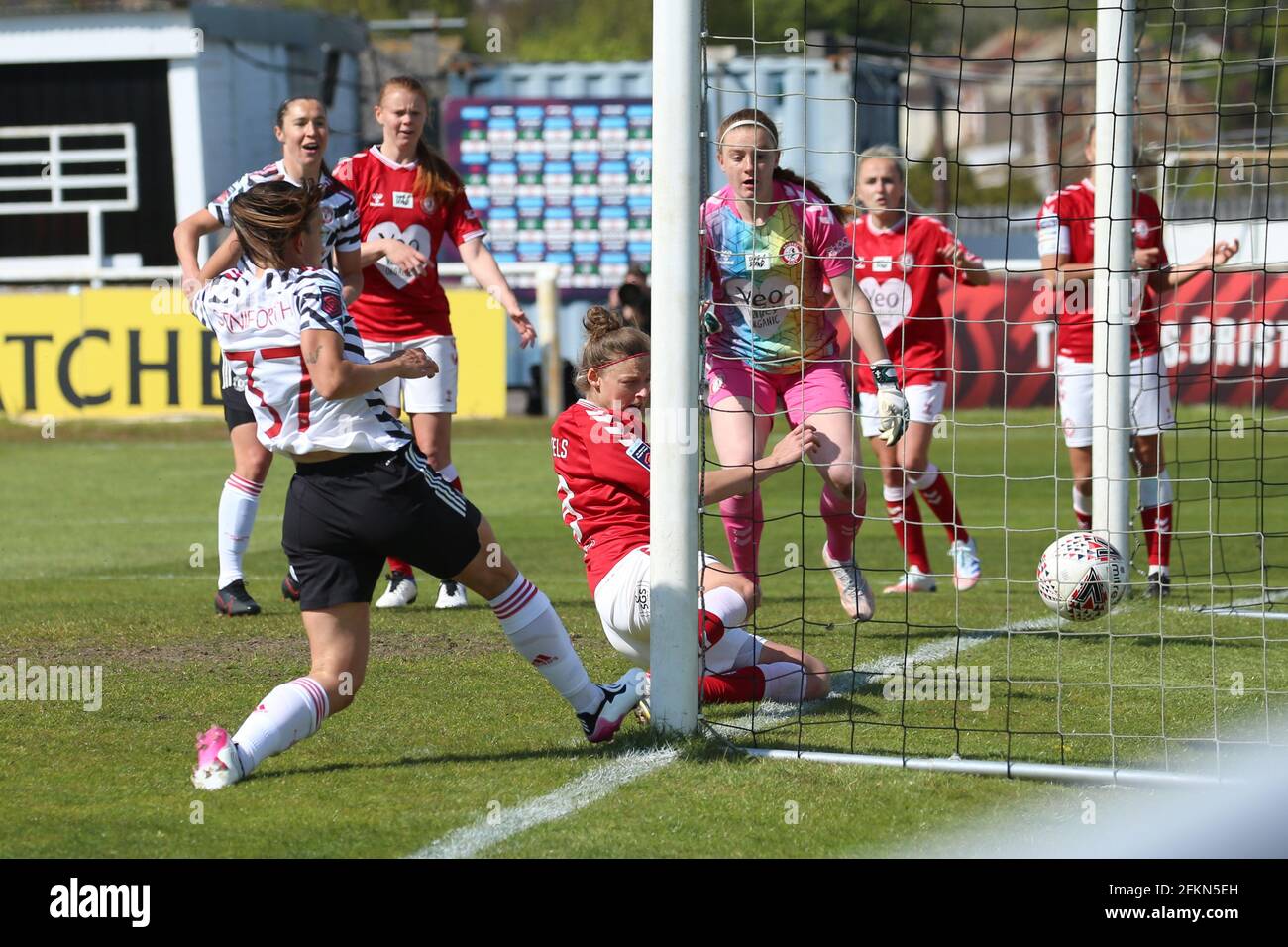 Bath, UK. 02nd May, 2021. Yana Daniels (10 Bristol city) scores an owl ...