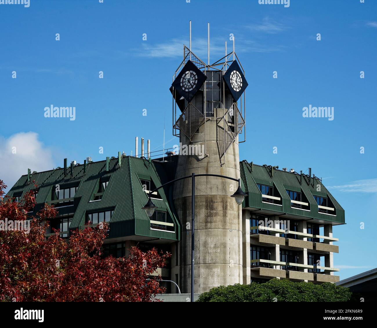 The Civic House clock tower building, Nelson City, New Zealand Stock ...