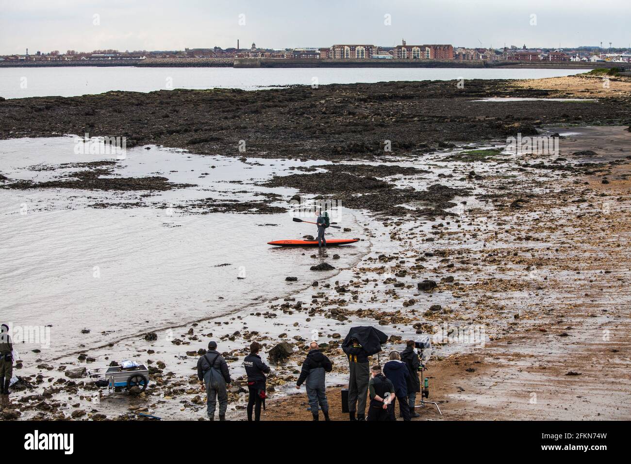 Hartlepool,UK. 2nd May 2021.Filming took place at the beach today ...