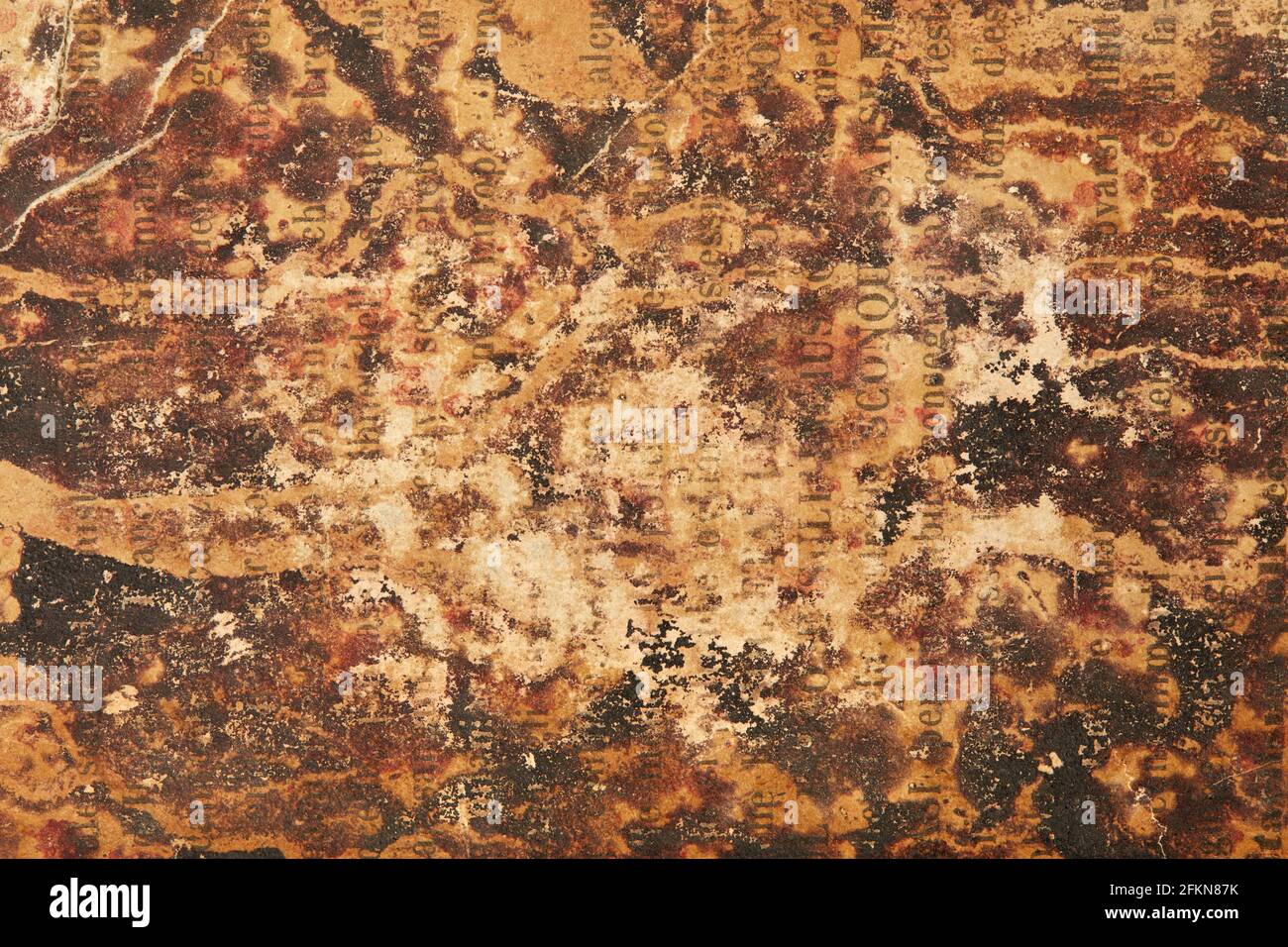 Brown, old, burnt printed paper texture background Stock Photo - Alamy