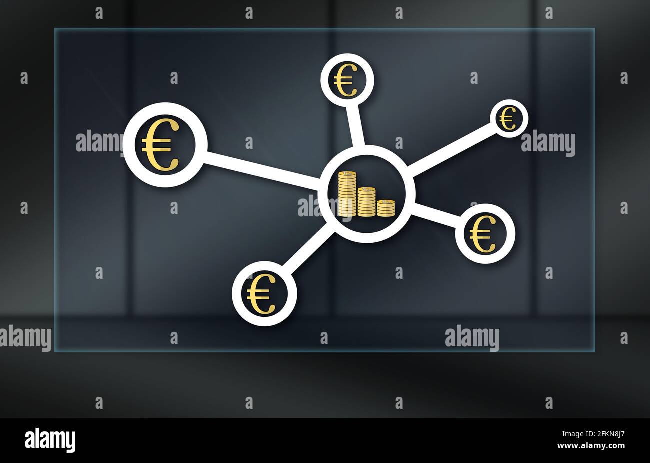 Banking network concept on dark background Stock Photo - Alamy