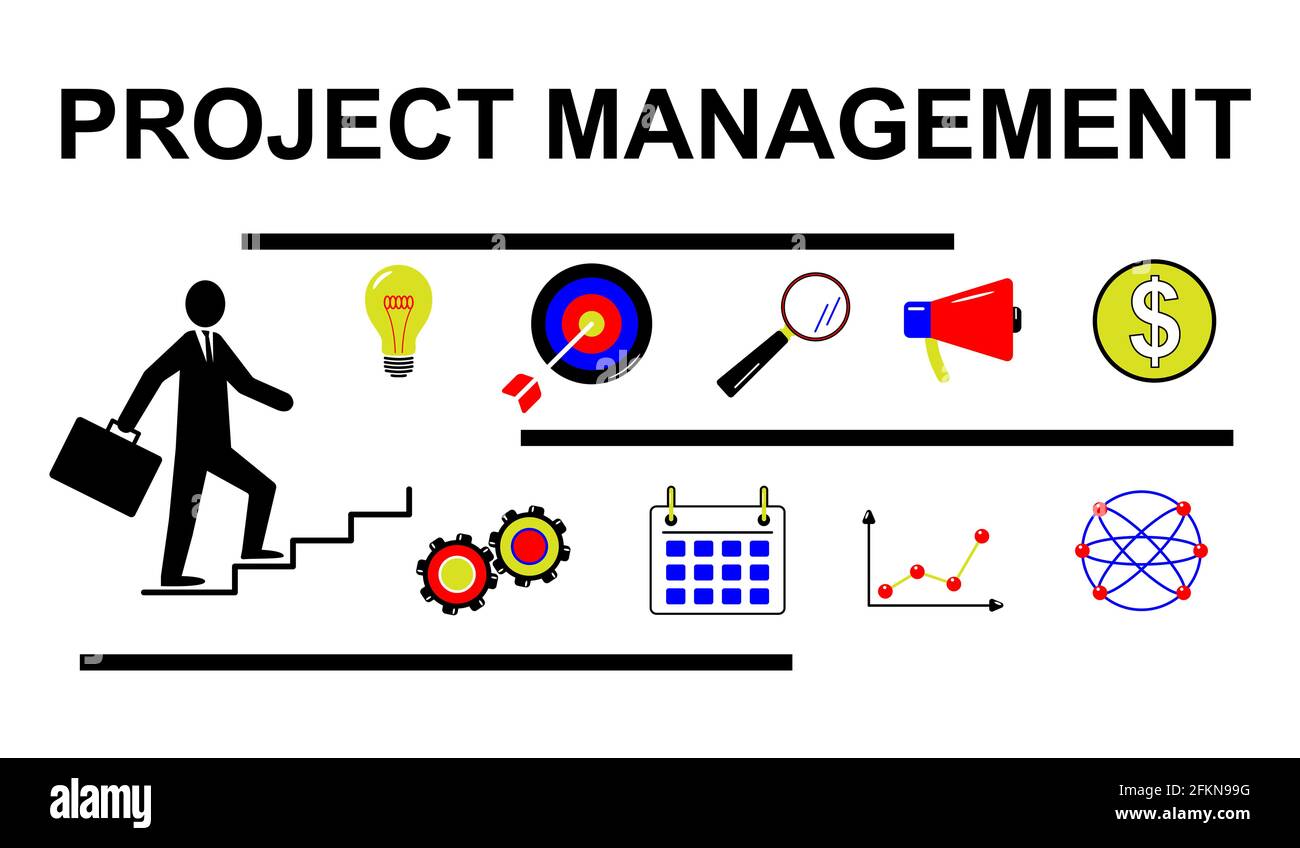 Illustration of a project management concept Stock Photo - Alamy