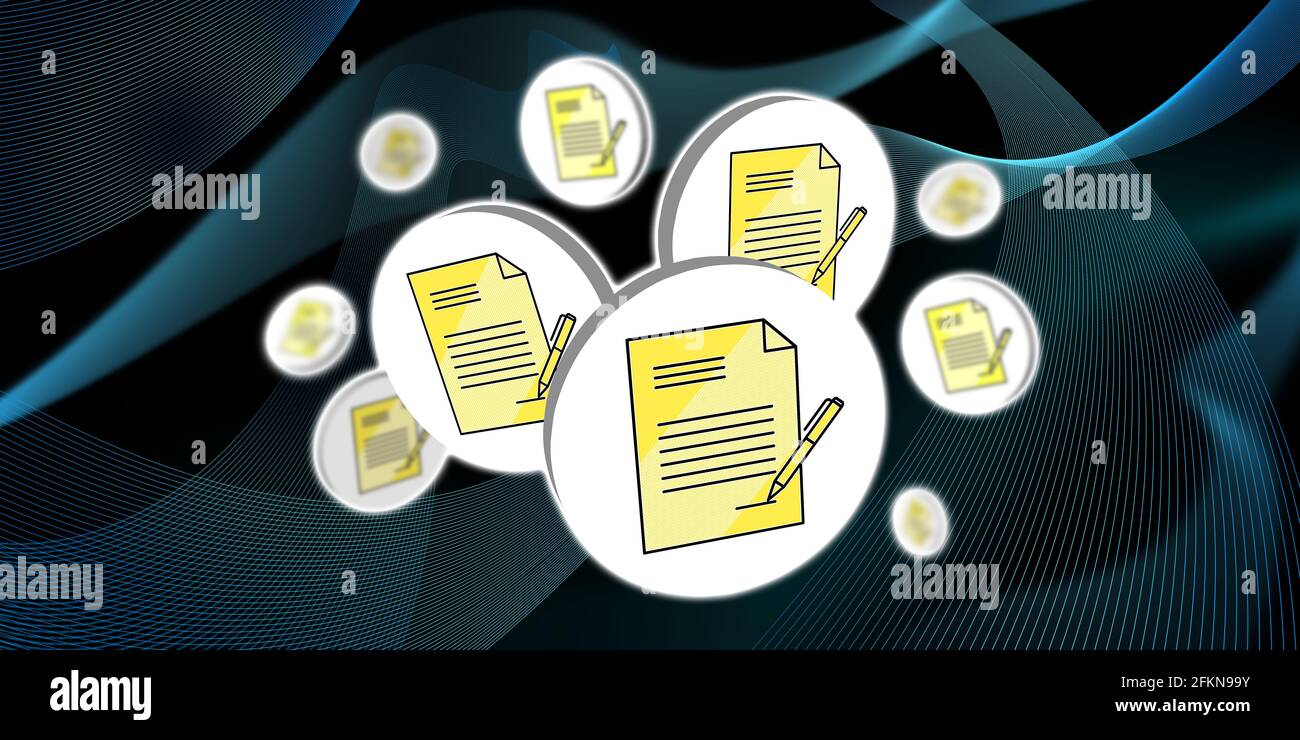 Illustration of a document validation concept Stock Photo - Alamy
