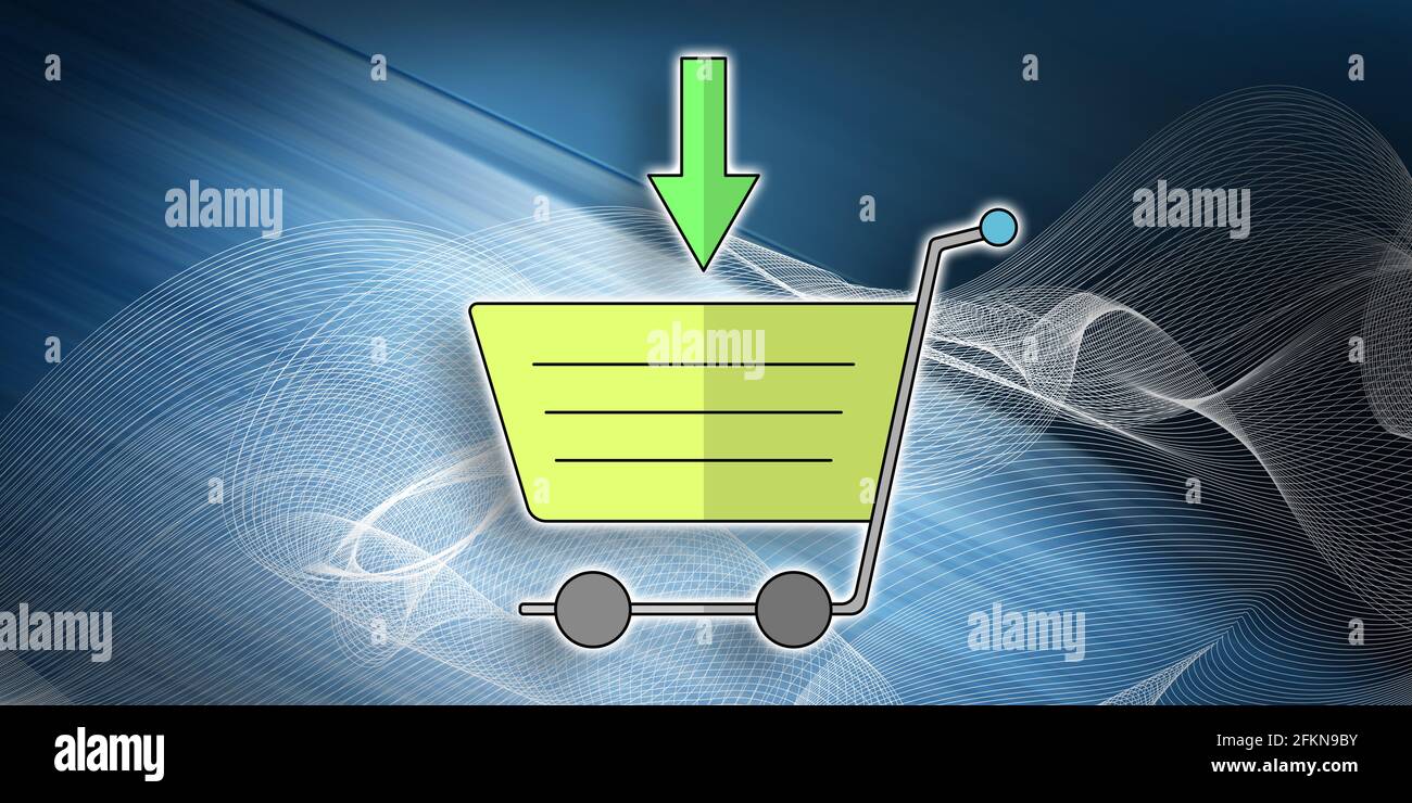 Illustration of an online shopping concept Stock Photo - Alamy