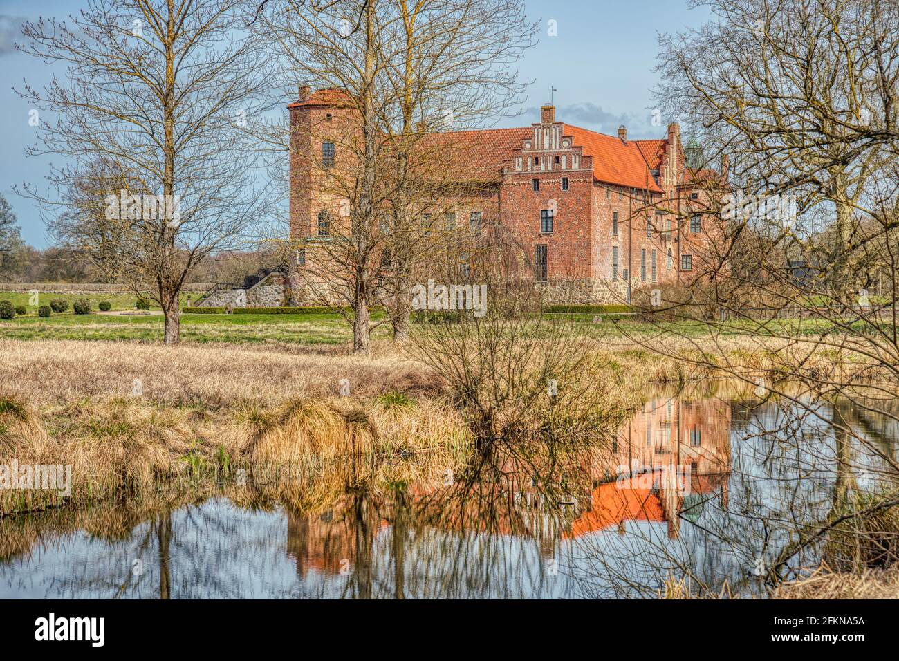 Wealthy countryside manor or estate (Torups Slott or castle) captured ...