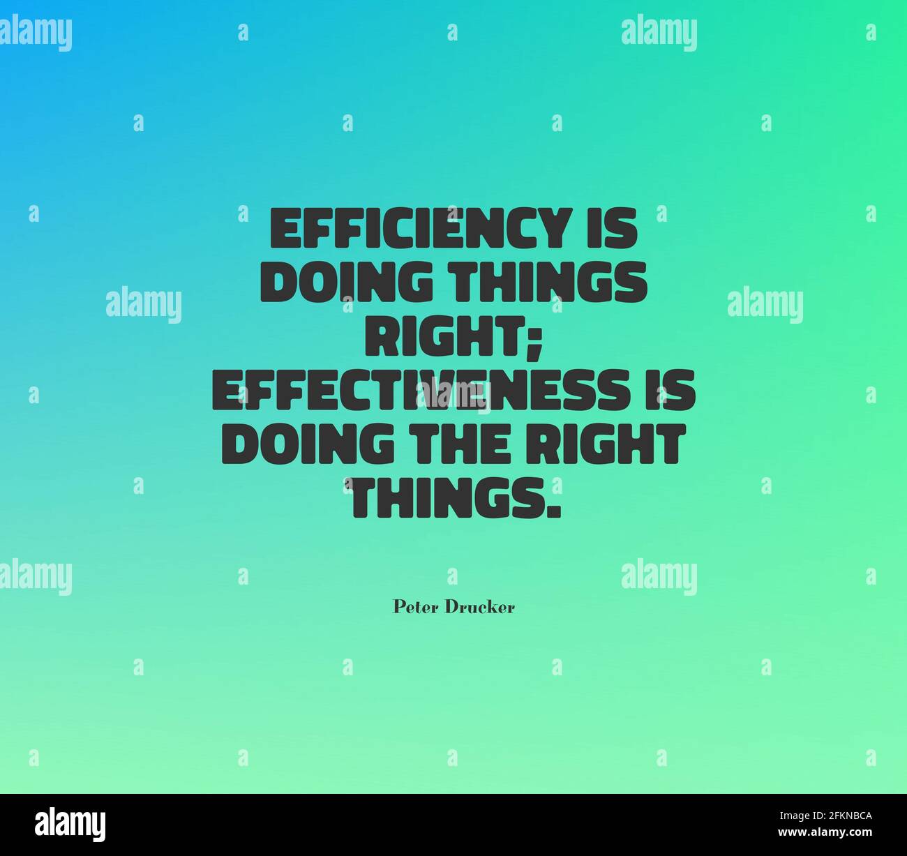 Wise quote that efficiency is doing things right; effectiveness is ...