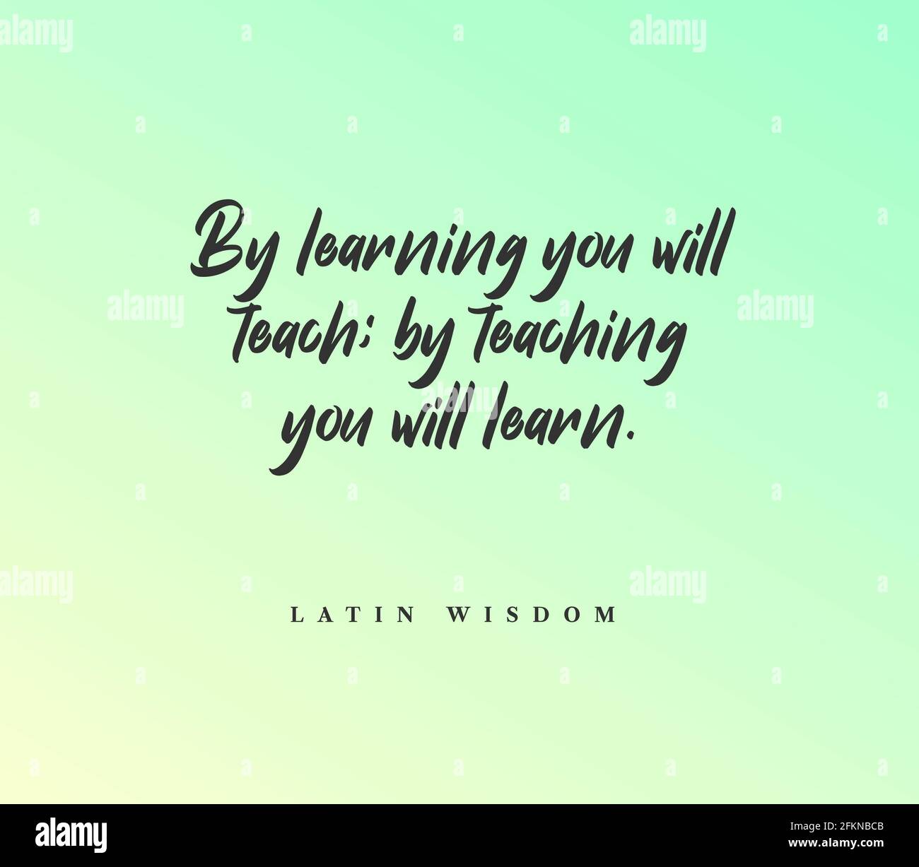 Wise quote that by learning you will teach; by teaching you will learn ...