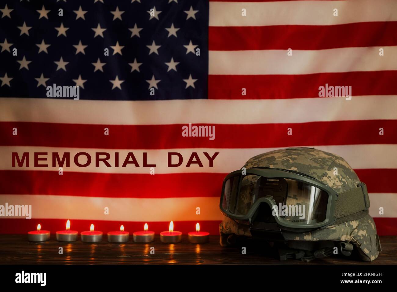 US Army kevlar combat helmet, camo cover, tactical goggles, candle USA ...