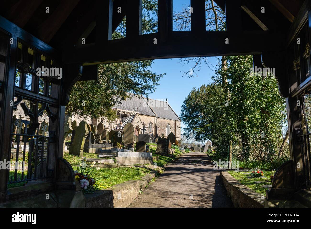 View through cemetery entrance hi-res stock photography and images - Alamy