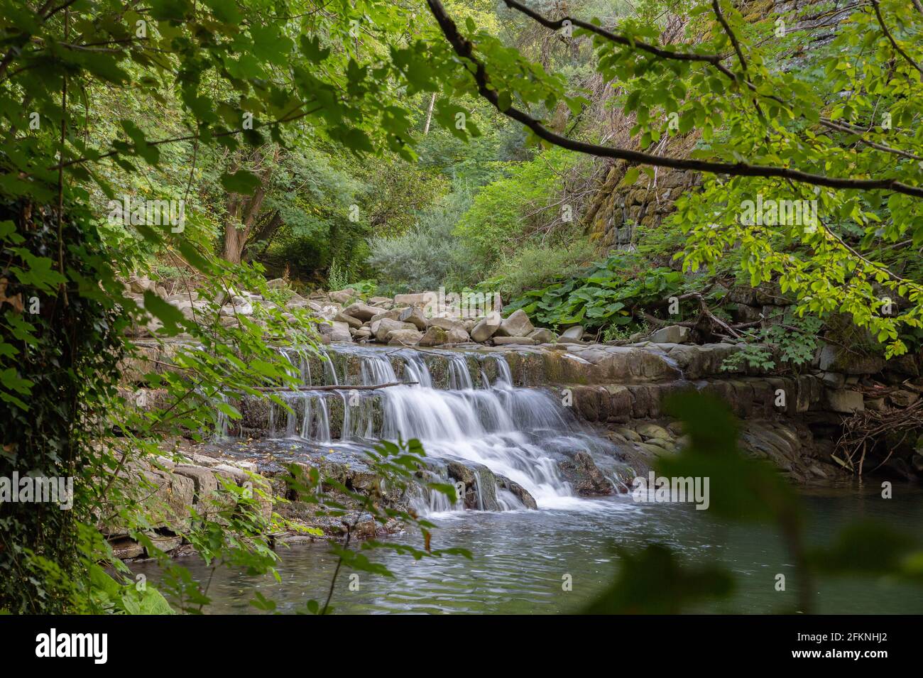 Small Waterfall Cascades In Florence, Italy Stock Photo - Alamy