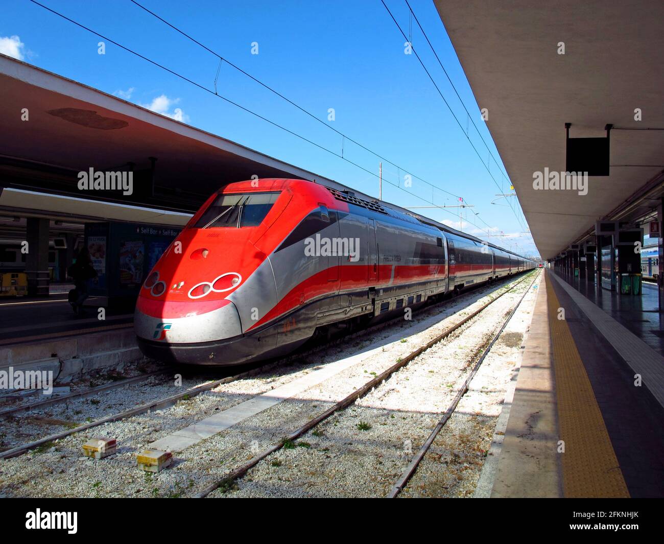 The train on Termini railway station, Rome, Italy Stock Photo - Alamy