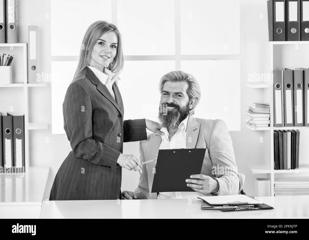 business partnership success. modern office life. together in business ...