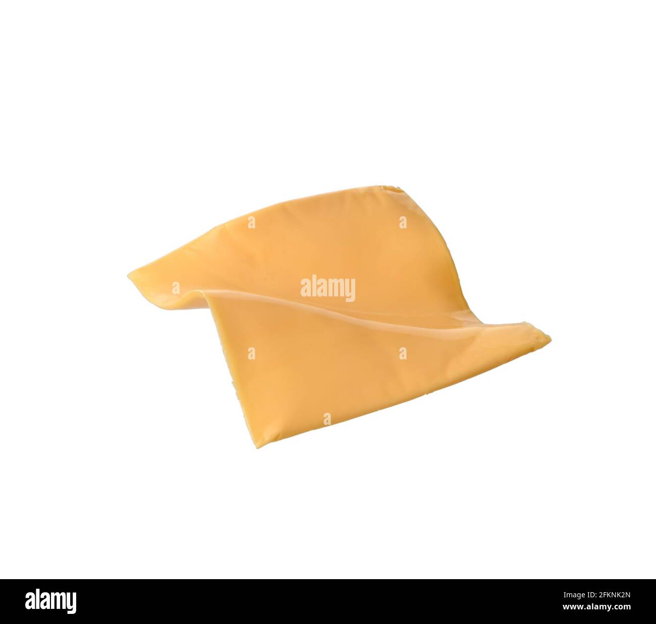 square piece of cheddar cheese isolated on white background, close up ...