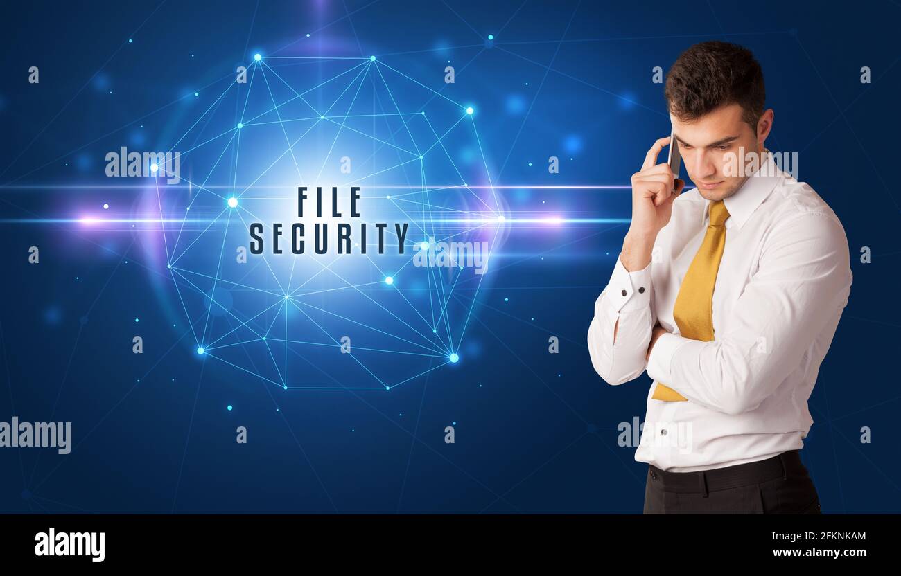 businessman thinking about security concept Stock Photo - Alamy