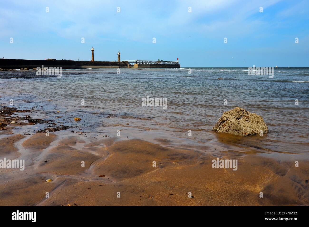 Fossil hunting on Whitby Beach Stock Photo - Alamy