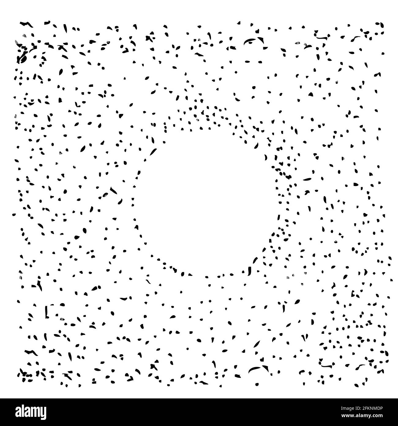 Vector Black Frame from dot and Splat, Circle Hole for Certificate ...