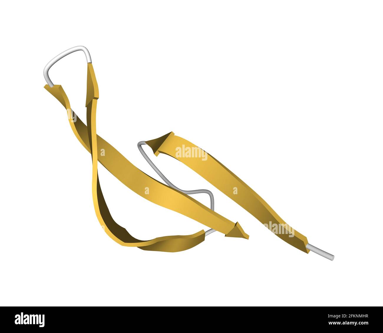 Structure of human alpha-defensin-6, 3D cartoon model isolated with ...