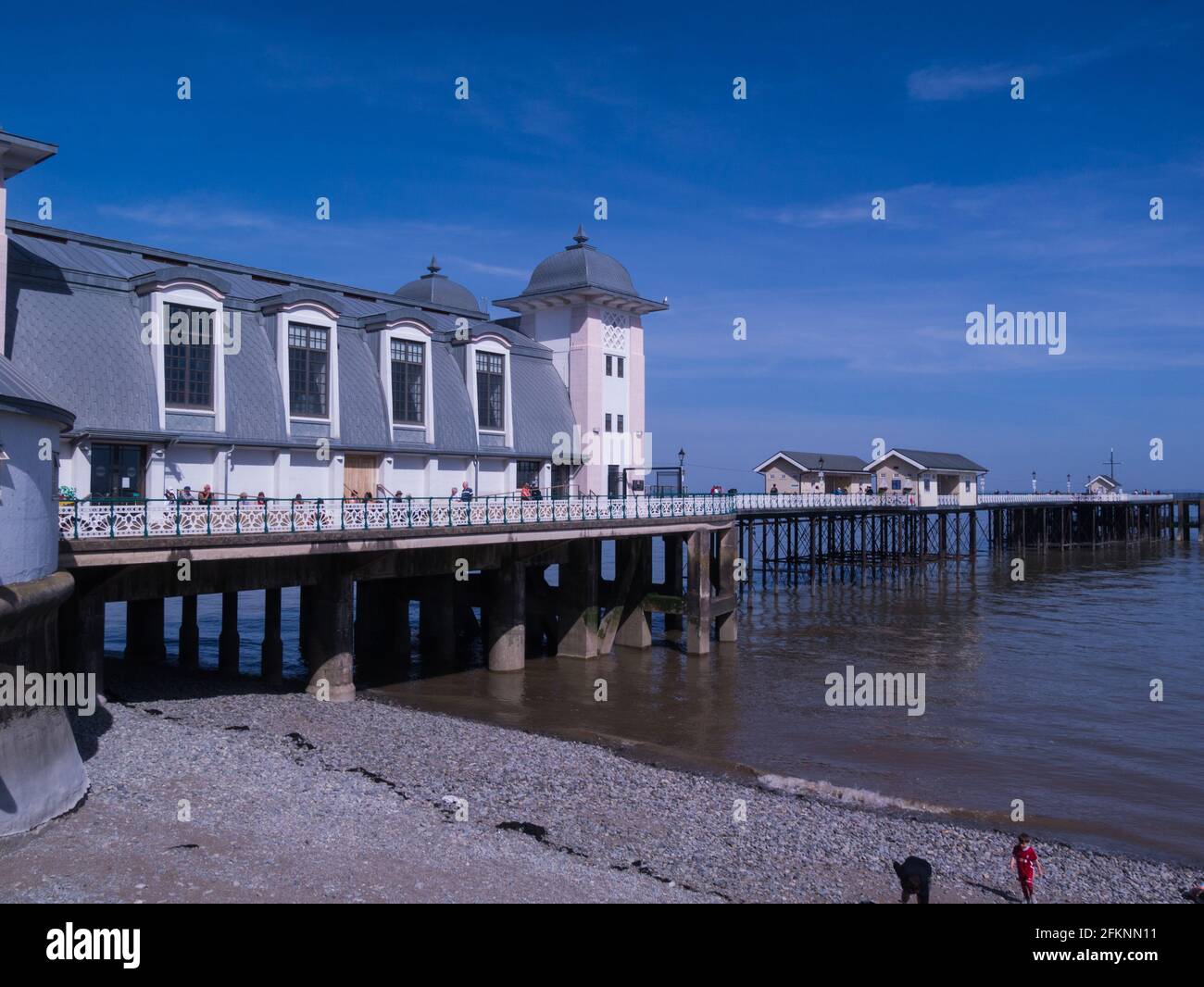 Victorian era pier Penarth Vale of Glamorgan South Wales UK on Severn ...