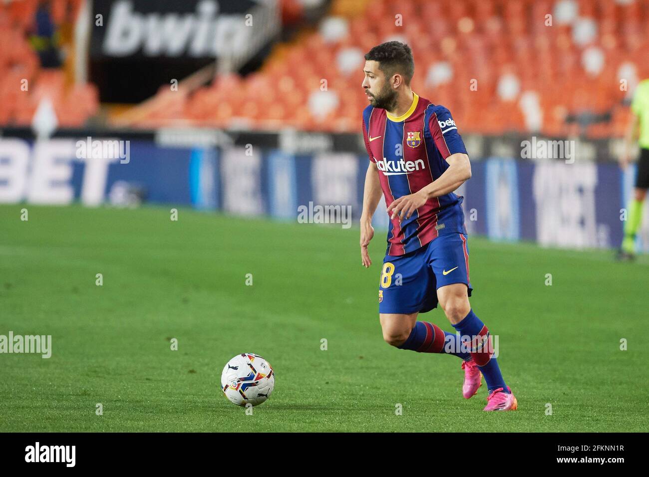 Jordi Alba of FC Barcelona during the Spanish championship La Liga ...