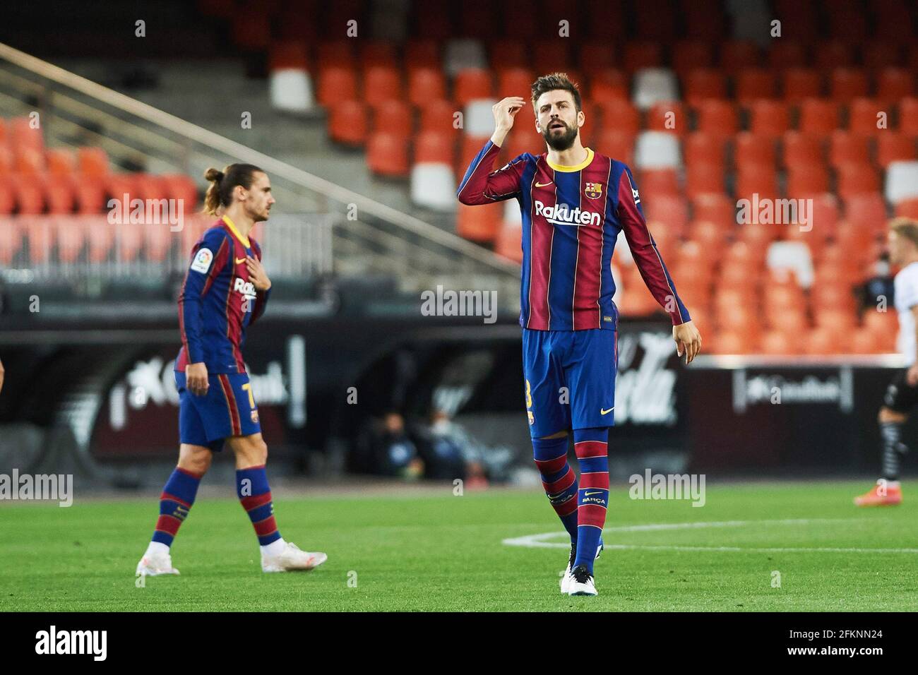 Gerard Pique of FC Barcelona during the Spanish championship La Liga ...