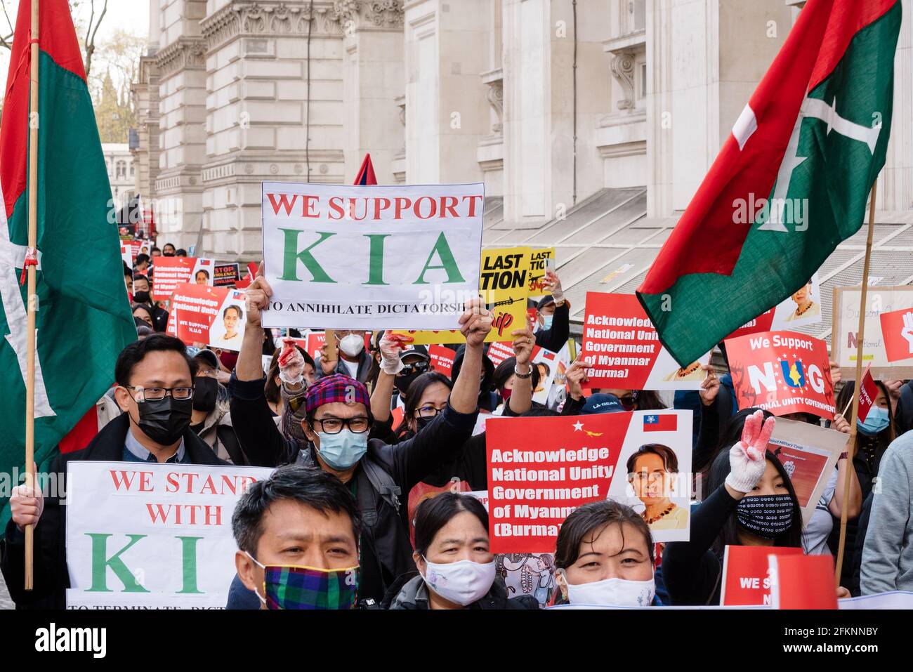 London, UK. 2 May 2021. Global Myanmar protest against the military ...