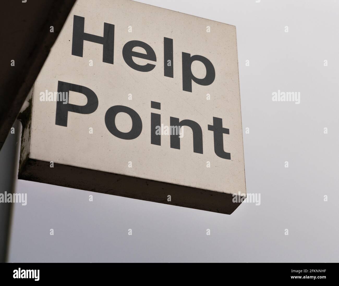 Help point sign at railway station Stock Photo - Alamy