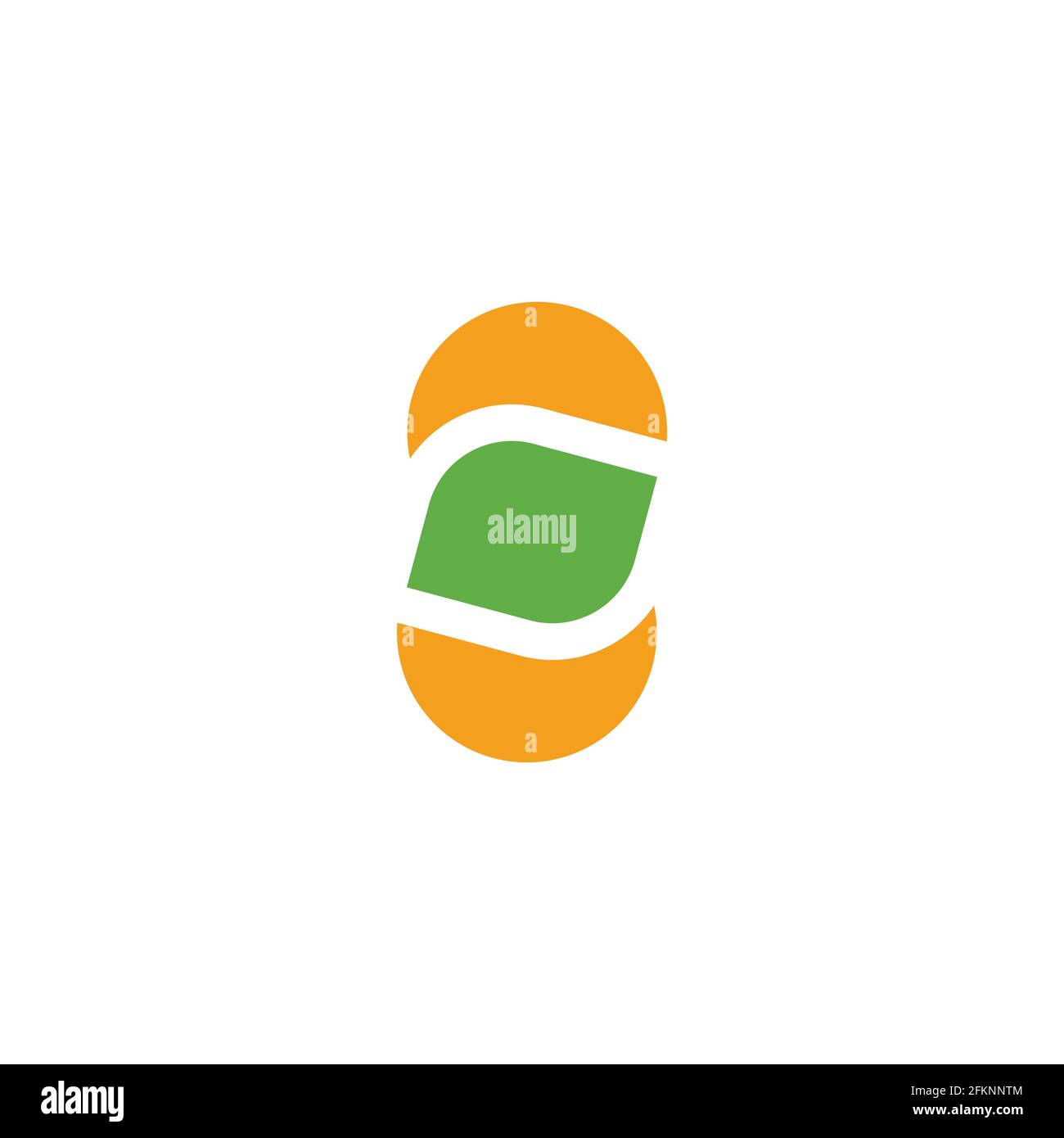 abstract suns green leaf organic symbol logo vector Stock Vector Image ...