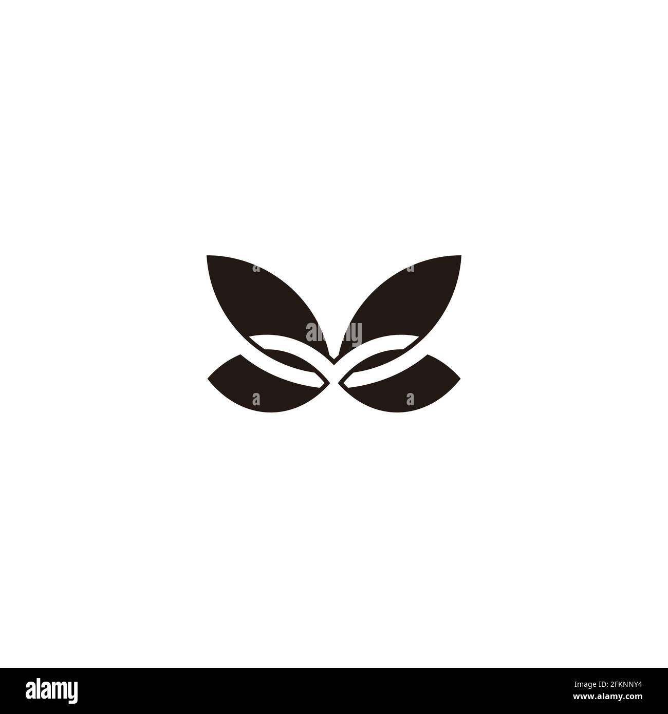 Butterfly Wings Logo Butterfly M Or MF Logo, Glossy Metallic Letter M